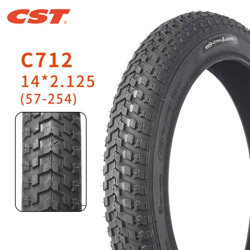CST Bicycle tire 14inches C712 14*2.125 Bike Parts Children's Car Anti Skid and Wear Resistant ...