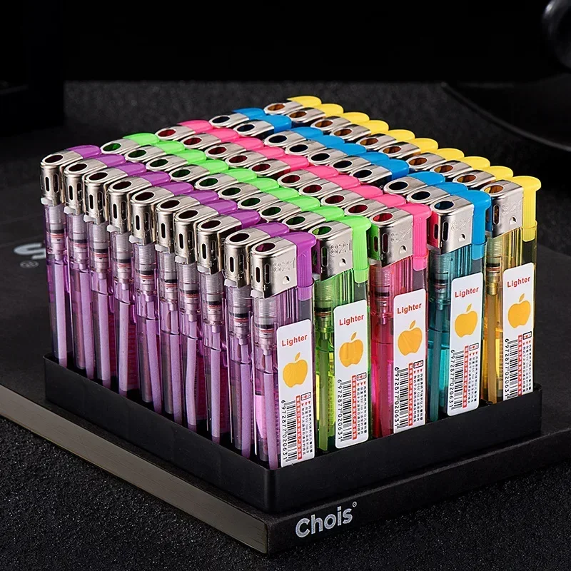 25PC Classic Transparent Electronic Open Flame Disposable Plastic ...