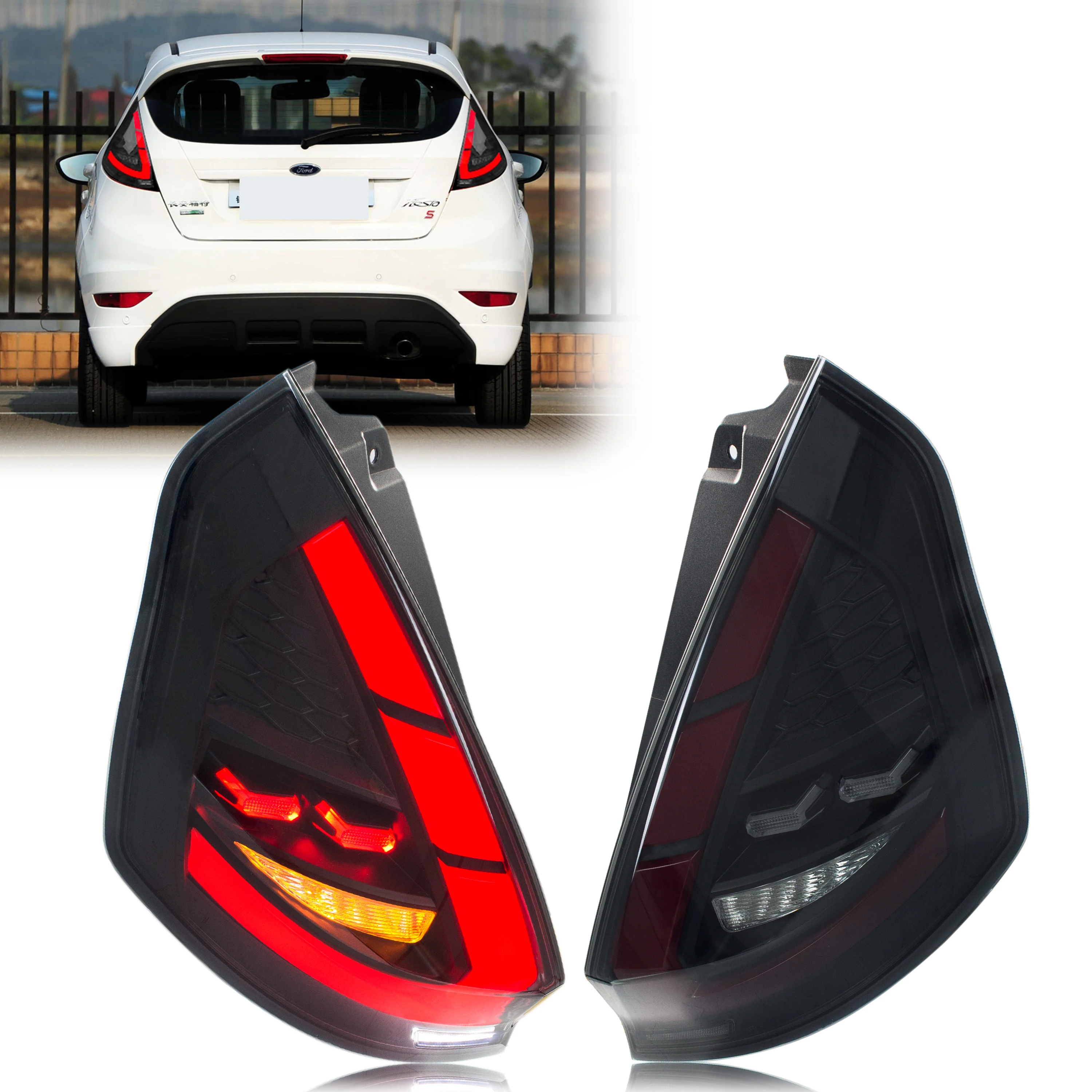 LED-Tail-Lights-for-Ford-Fiesta-MK7-MK7-5-VI-Hatchback-2008-2017 ...