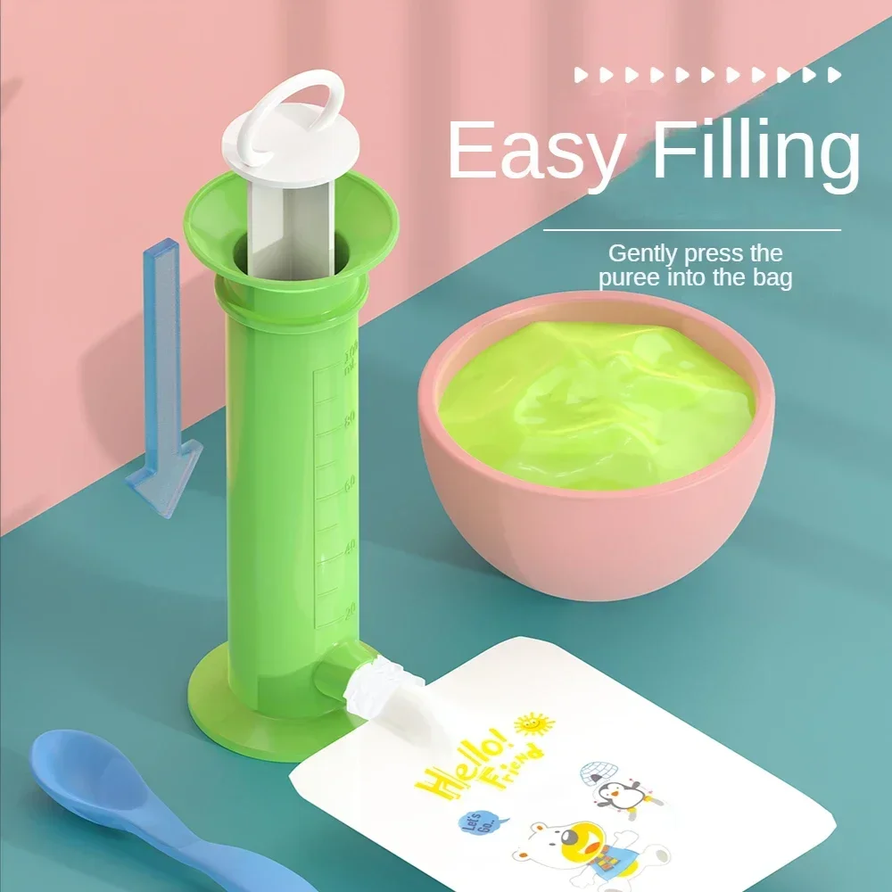 Reusable-Food-Storage-Puree-Filling-Dispenser-Set-Infant-Fresh-Fruit ...