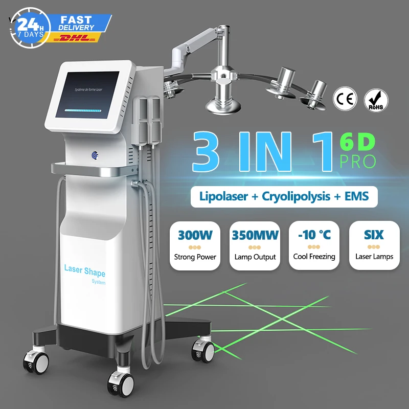 Perfectlaser 3 In 1 6d Lipo Laser Cryolipolysis Ems Body Shape Fat ...