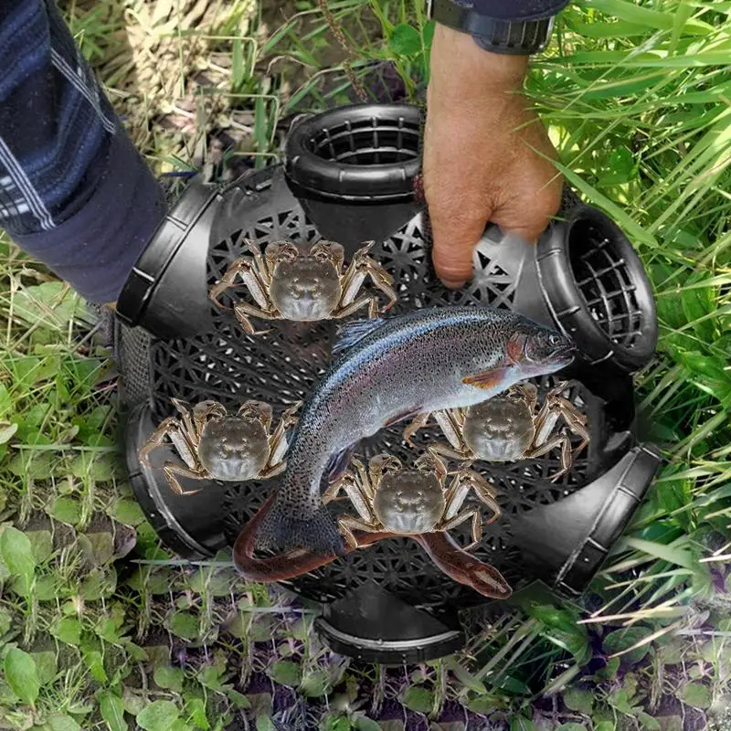 Crab-Pot-Trap-Fish-Crab-Trap-Cage-Fishing-Accessories-With-Dense-Vents ...