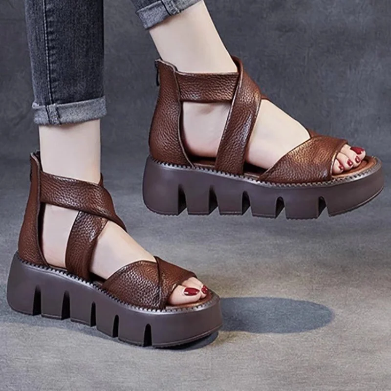 Retro-Thick-Soled-Sandals-for-Women-s-Summer-New-Genuine-Cow-Leather ...