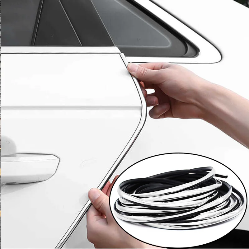Car-Door-Edge-Scratch-Protector-DIY-Silver-Moulding-Trim-Strips-Car ...