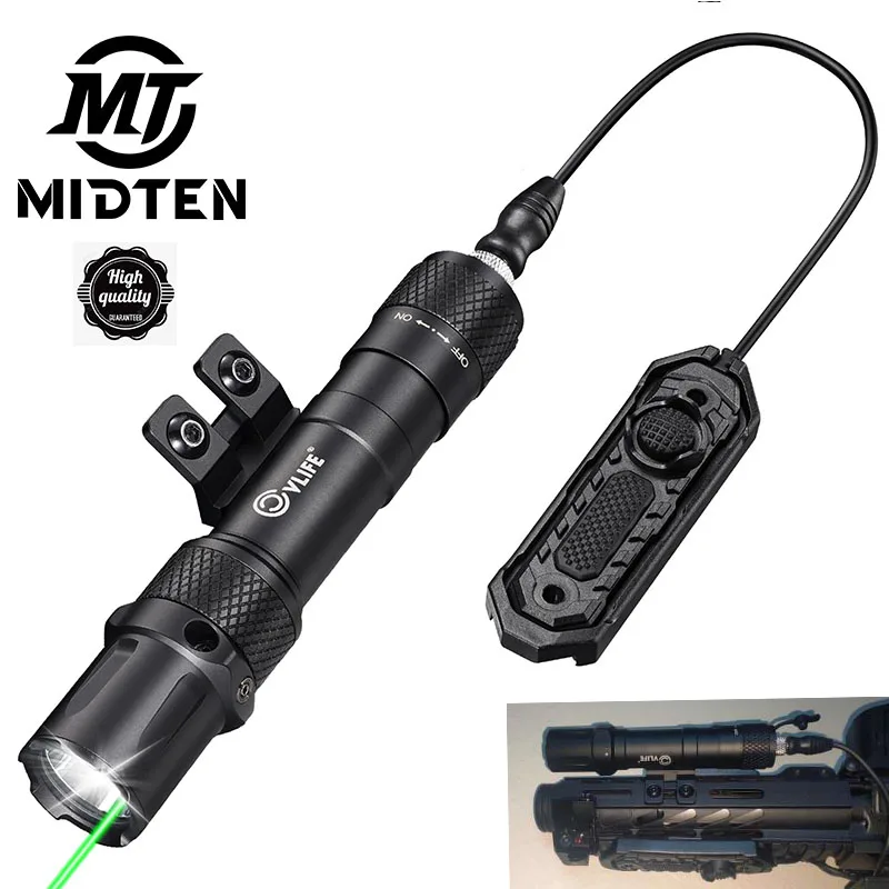 1900-Lumens-Tactical-Flashlight-For-Mlok-Rail-Rifle-Laser-Light-Combo ...
