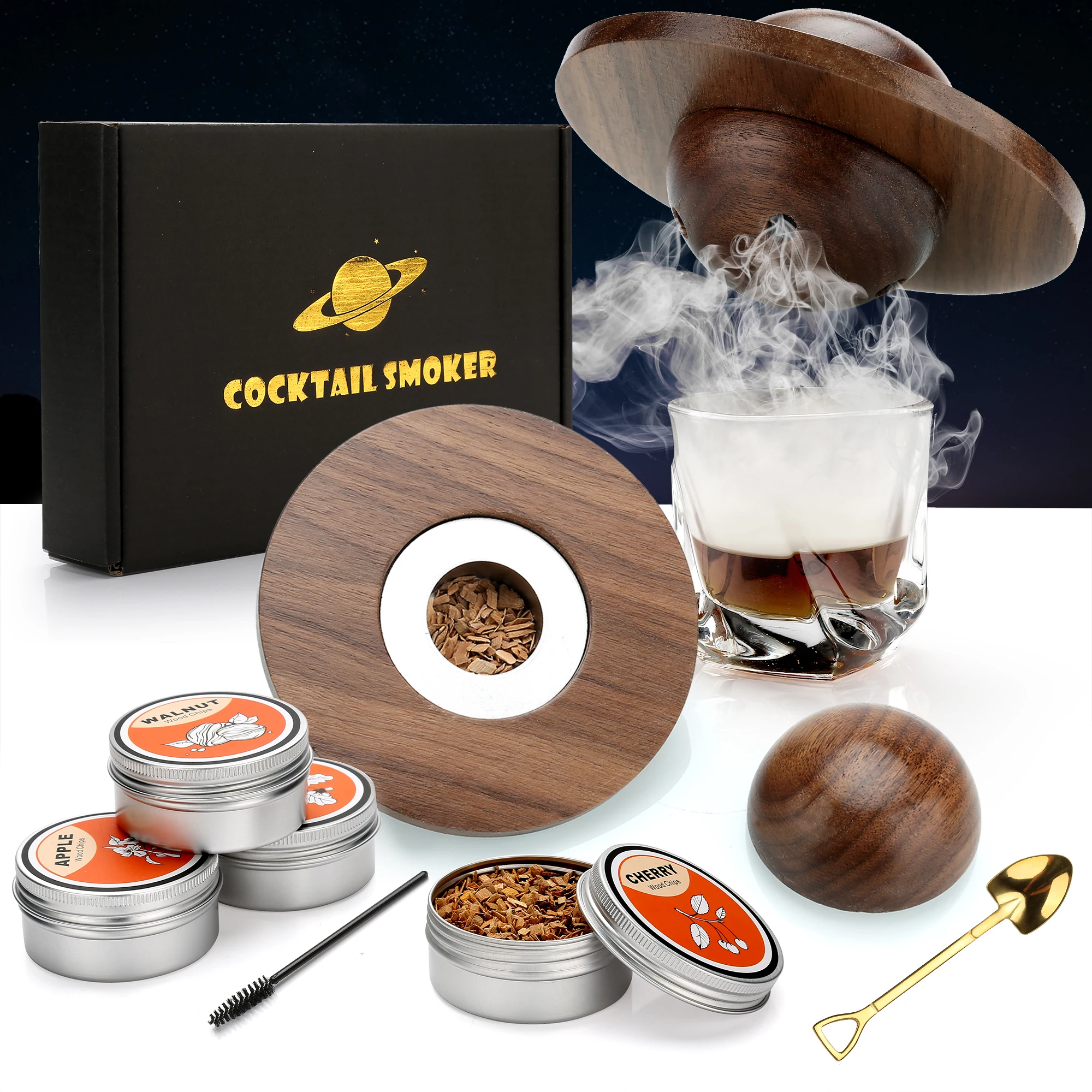 Glass-Top-Smoker-Cocktail-Smoker-Kit-With-4PCS-Wood-Chips-Bartender ...