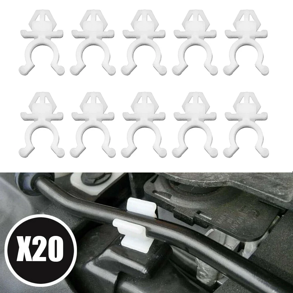 10Pcs-White-Universal-Car-Fastener-Bonnet-Hood-Rod-Holder-Clamp-Hood ...