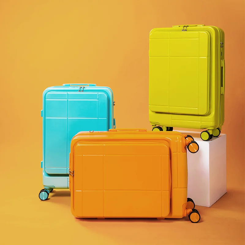New-Candy-colored-Luggage-with-Front-Opening-Female-Password-Box ...