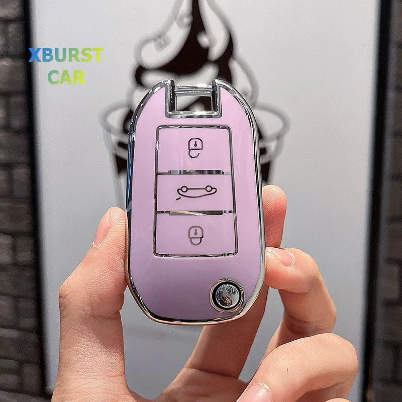 TPU-Flip-Folding-Key-Fob-Cover-Case-For-Citroen-C3-C4-Berlingo-2021-For ...