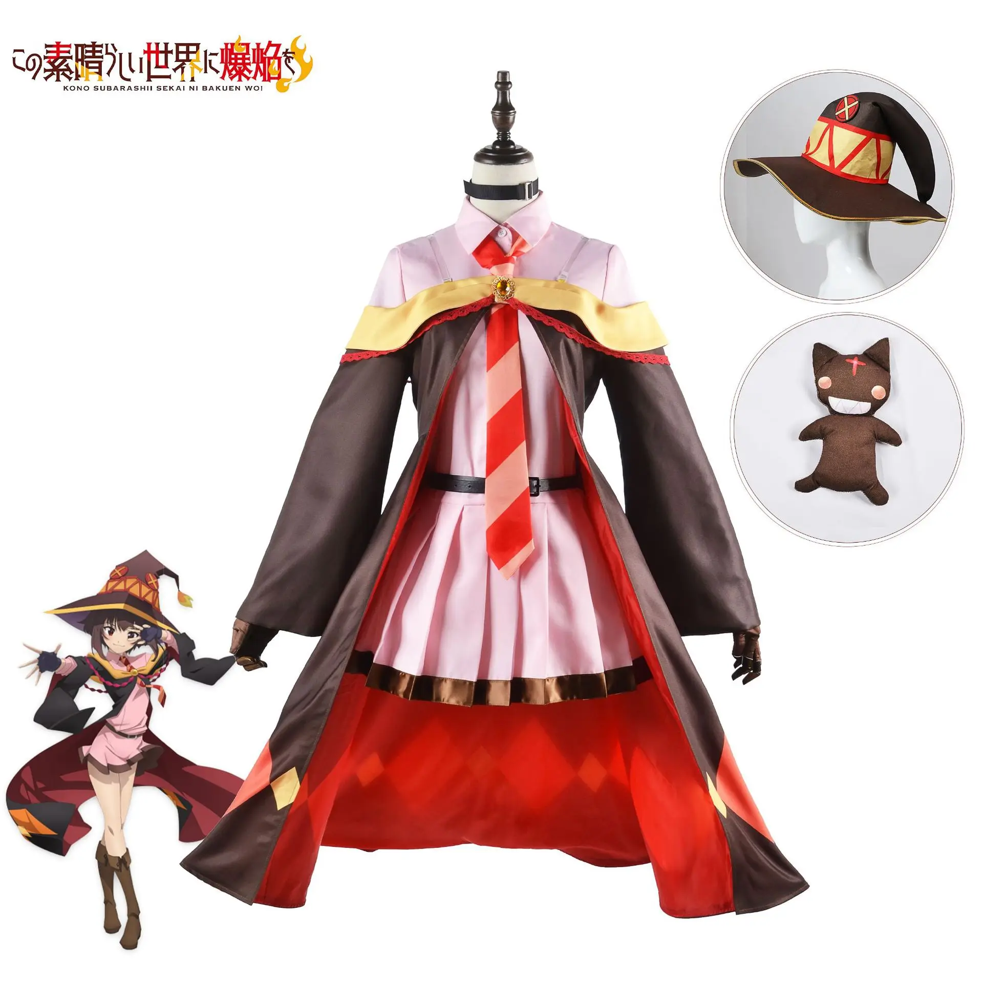 Megumin-Cosplay-Costume-Wig-Anime-KonoSuba-Cosplay-Witch-Outfit-Uniform ...