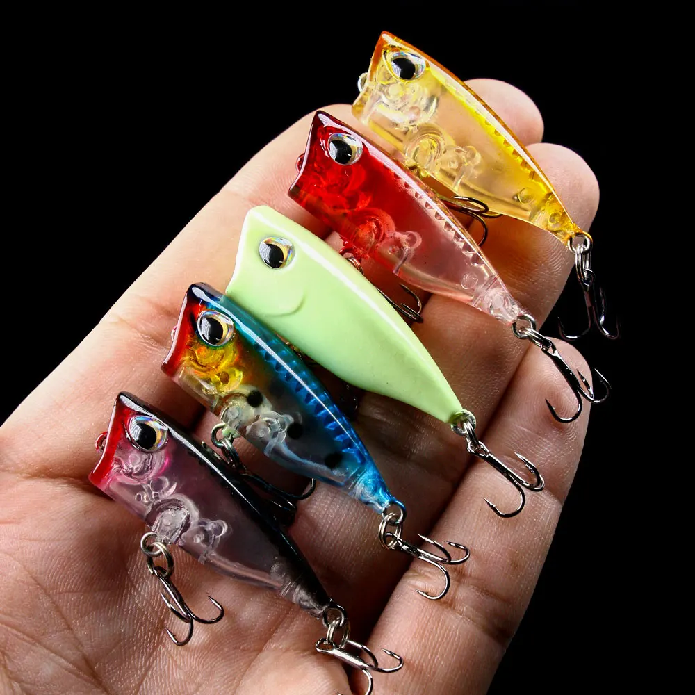 HENGJIA-1pcs-4cm-3-3g-Floating-Popper-Fishing-Lures-Topwater-Bait-Hard ...
