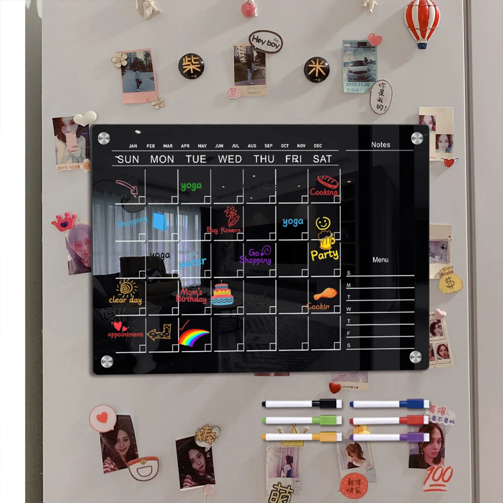 Reusable-Magnetic-Acrylic-Calendar-Fridge-Magnet-Sticker-Planning ...