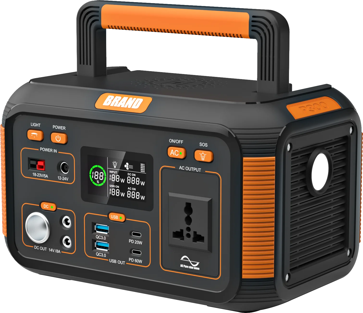 PS300-Plus-300W-Multifunctional-Outdoor-Portable-Wireless-Solar ...