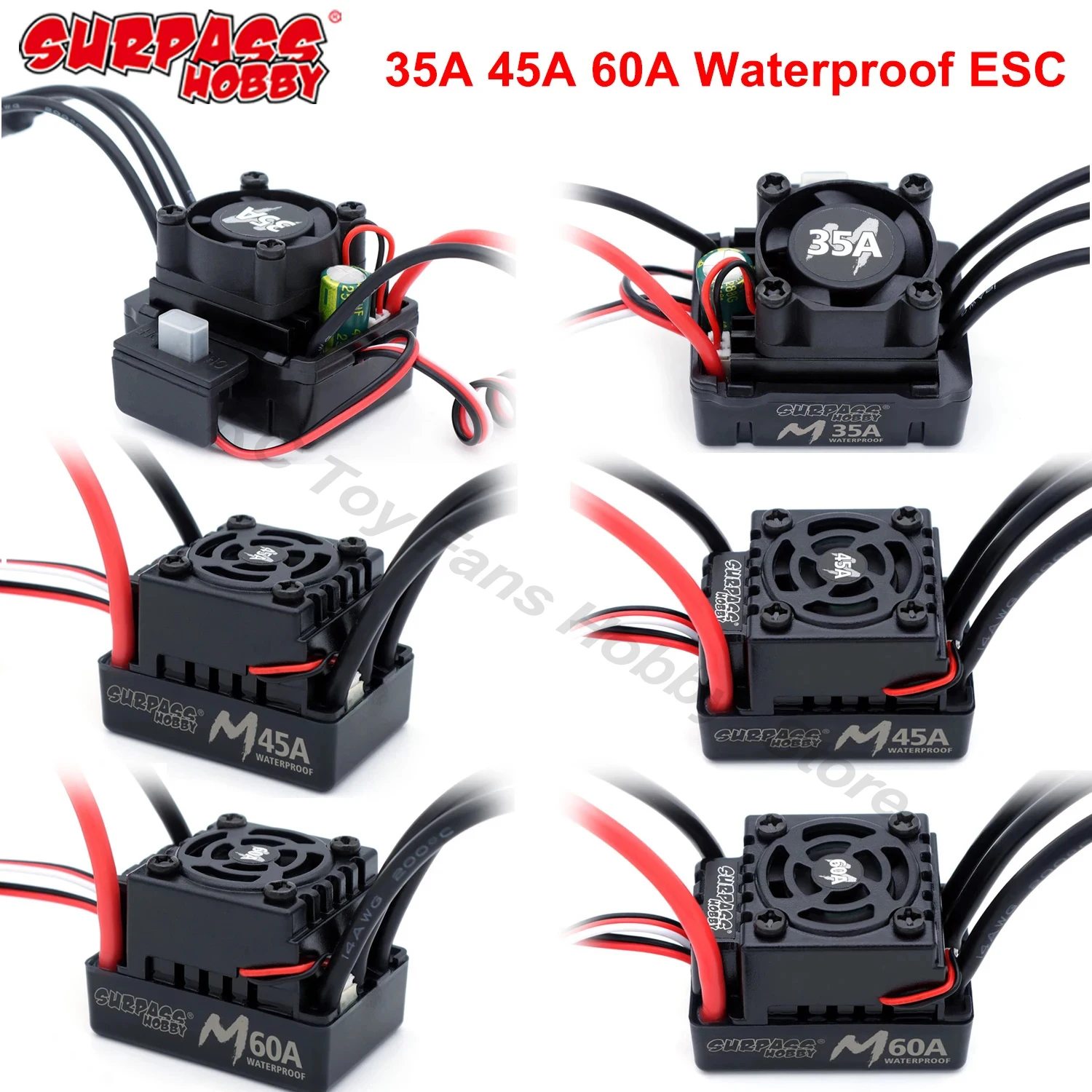 Surpass-Hobby-M-35A-45A-60A-Waterproof-ESC-T-XT60-Plug-2-3S-Speed ...