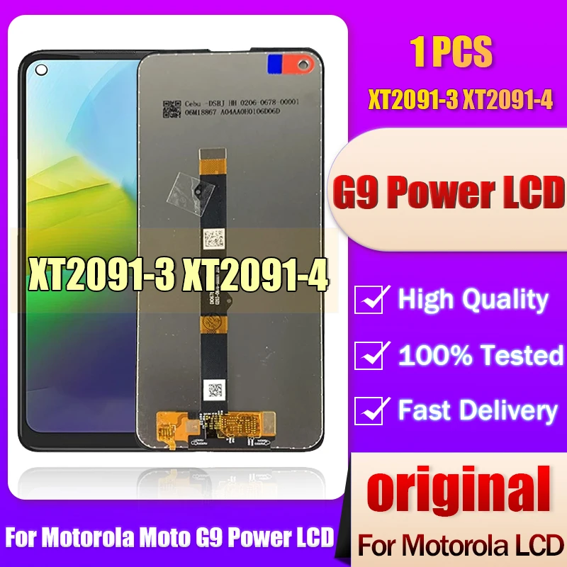 Original 6.8" LCD For Motorola G9 Power Lcd Screen Display Touch ...