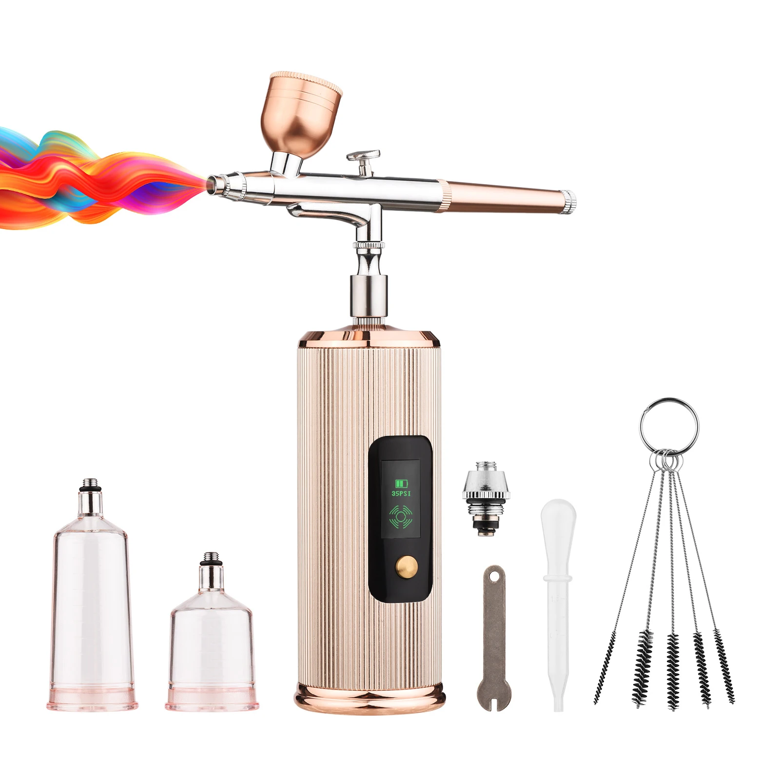 Portable-Airbrush-Kit-with-Compressor-Handheld-Cordless-Air-Brush-Pen ...