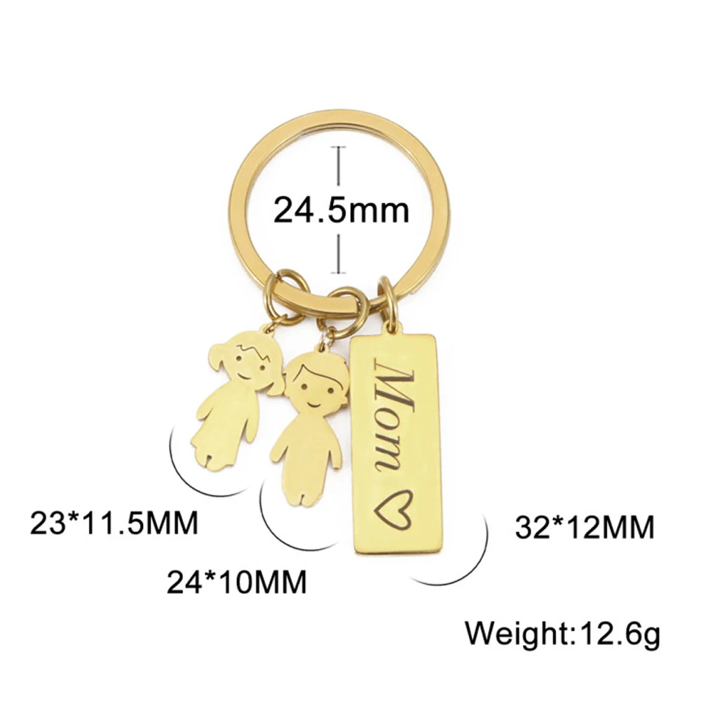 Hzew Family Member Key Chains Mom Father Daughter Son Keychain ...