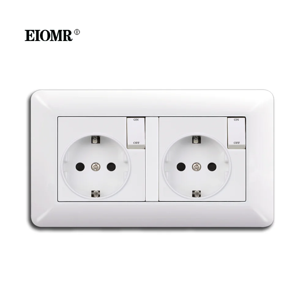EIOMR-EU-Standard-Electrical-Sockets-Simple-Style-PC-Panel-Double ...