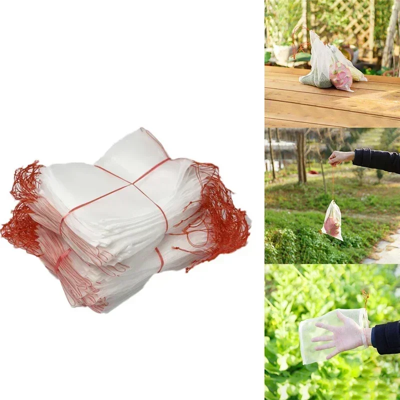 50Pcs/set Garden Netting Bags Vegetable Grapes Apples Fruit Protection ...