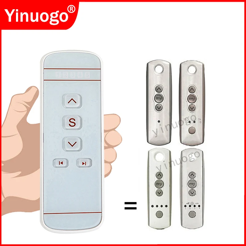 Yinuogo-Telis-1-4-Pure-433-42MHz-5-Channel-Remote-Control-Curtain ...