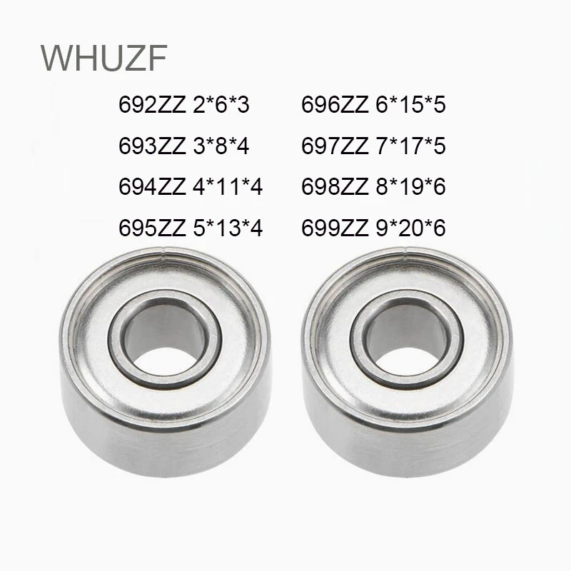 5-10pcs 692zz 693zz 694zz 695zz 696zz 697zz 698zz 699zz Mini Bearing ...