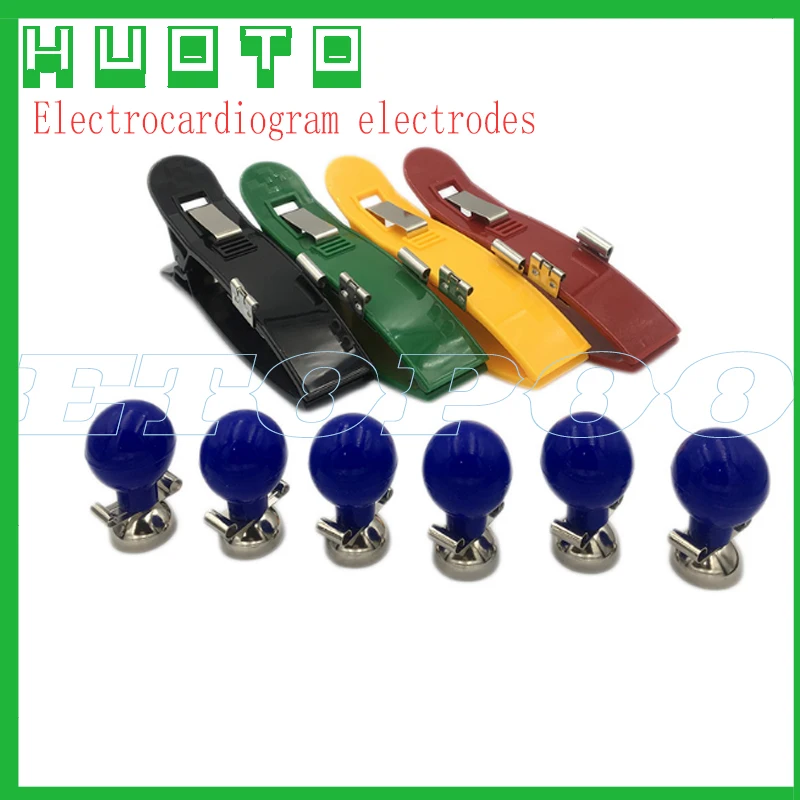 HUOTOFull-Set-Chest-Suction-Ball-Limb-Clamp-Clip-ECG-Electrodes-Dual-or ...