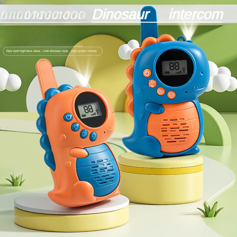 Glowing-Dinosaur-Walkie-talkie-para-Pai-Filho-Interactive-Intercom-Toy ...