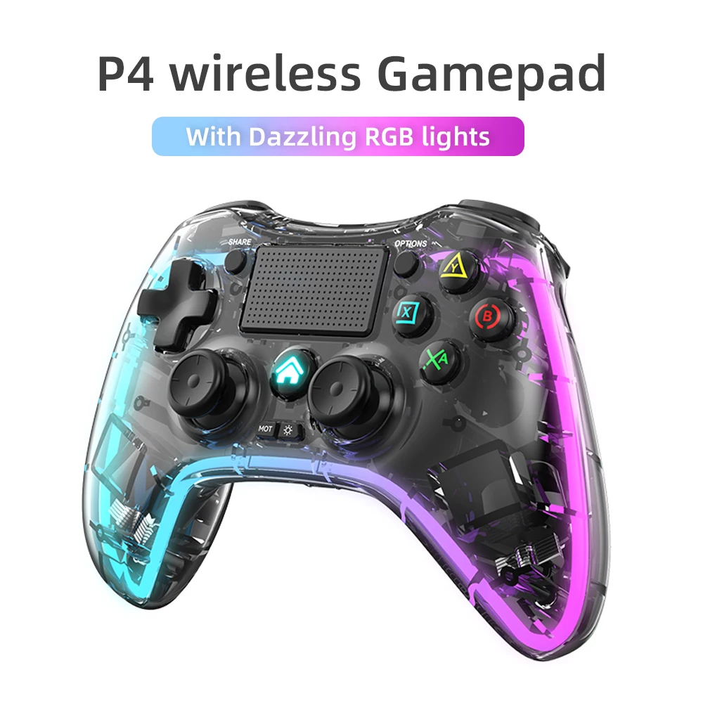 P4-wireless-gamepad-with-dazzling-RGB-lighting-effect-supporting-P4-PC ...