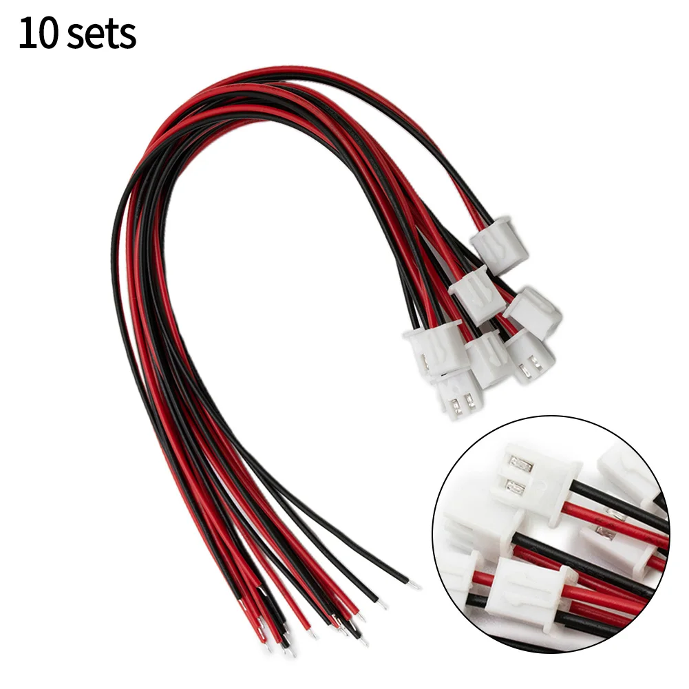 10-Sets-2-Pin-Mini-Micro-JST-XH2-54mm-24AWG-Connector-Plug-With-Wires ...