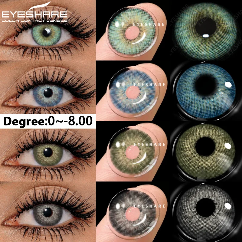 EYESHARE-1pair-Myopia-Lenses-Color-Contact-Lenses-for-Eyes-With ...
