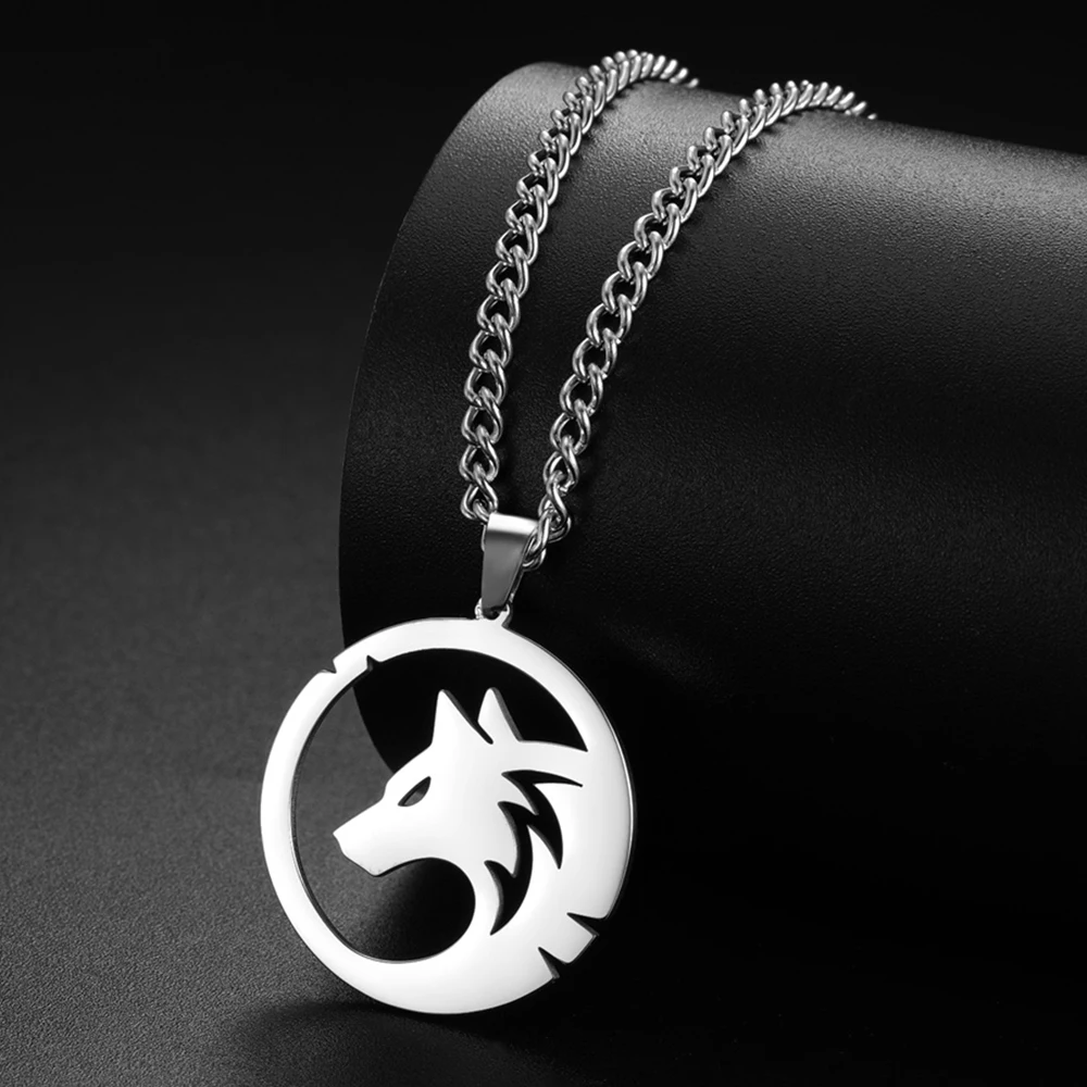 My Shape Collar de lobo Punk de acero inoxidable para mujeres y hombres ...