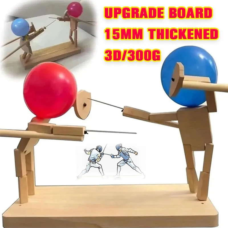 Balloon-Bamboo-Man-Battle-Wooden-Bots-Battle-Game-Two-Player-Fast-Paced ...