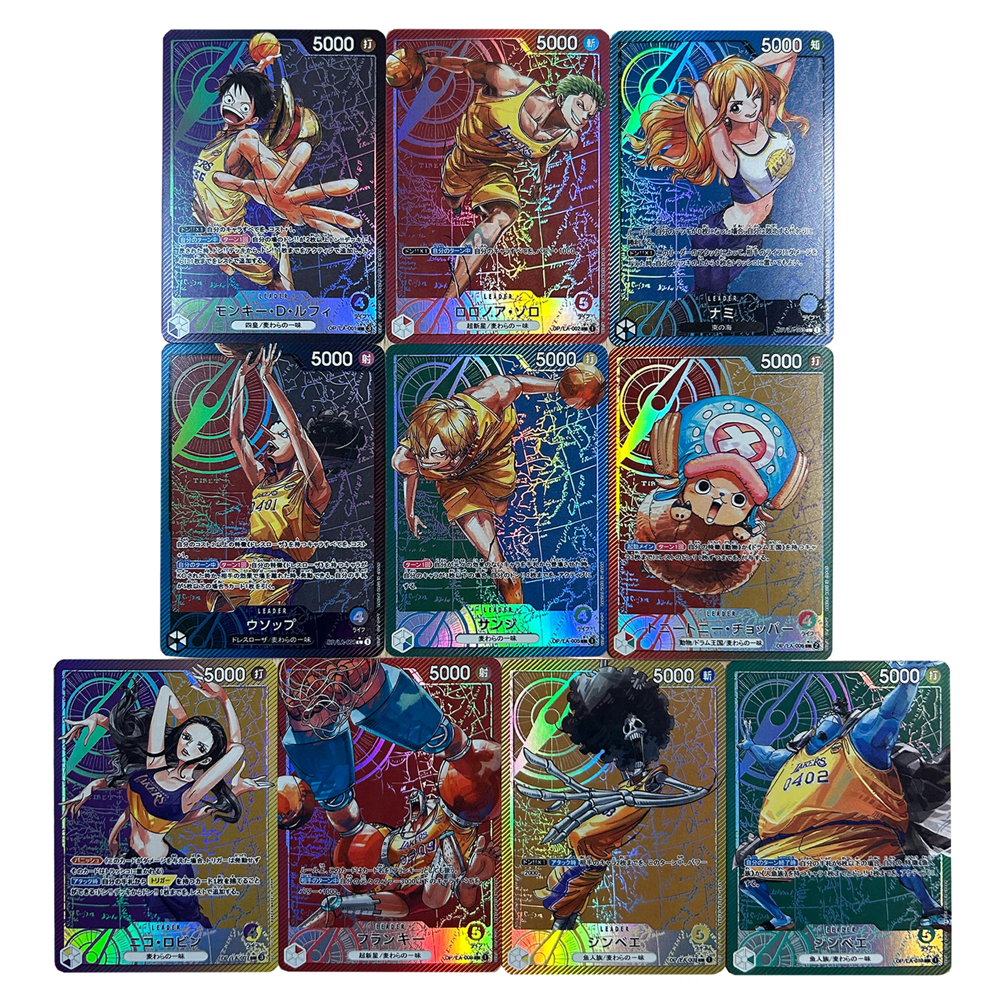 10Pcs/set 63X88Mm Diy One Piece Opcg Nami Translator Collection Card ...