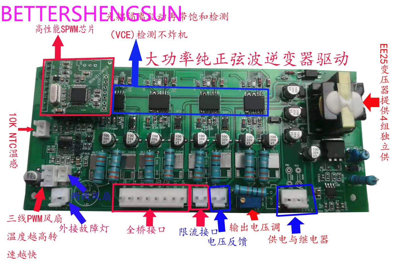 High-power-pure-sine-wave-inverter-driver-board-10-100KW-IGBT-module ...