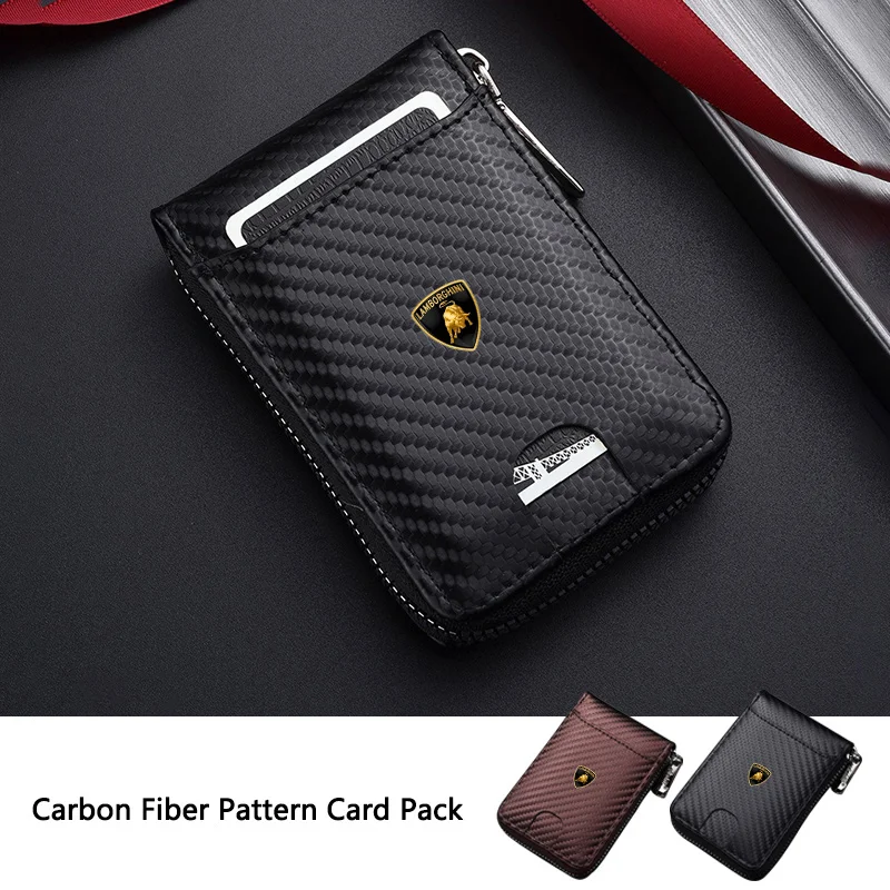 1pc Car Men's Leather Wallet Motor Vehicles Card Ticket Storage Bag For ...