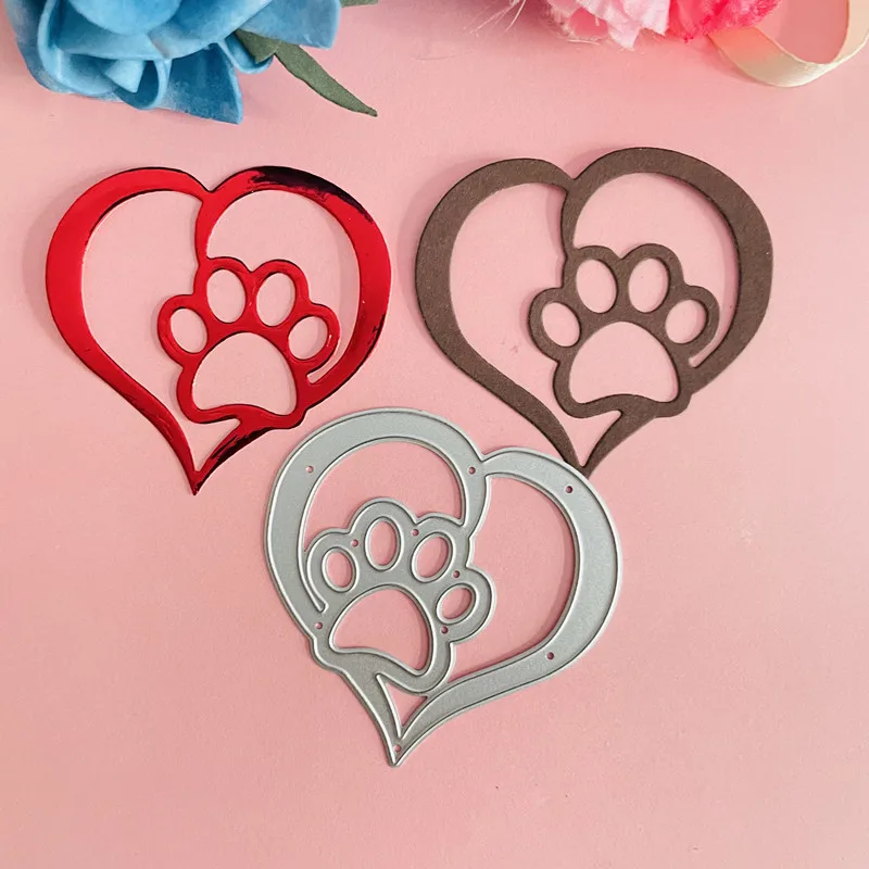 heart shape footprint paw decoration die Metal Cutting Dies DIY ...