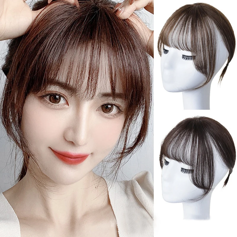Flequillo-de-aire-sint-tico-3D-para-mujer-extensi-n-de-cabello-con-dos ...