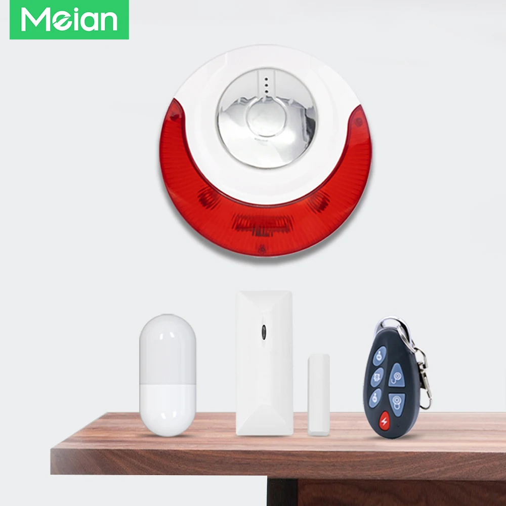 Meian-Focus-110dB-Siren-Alarm-Home-Security-Alarm-System-433MHz ...