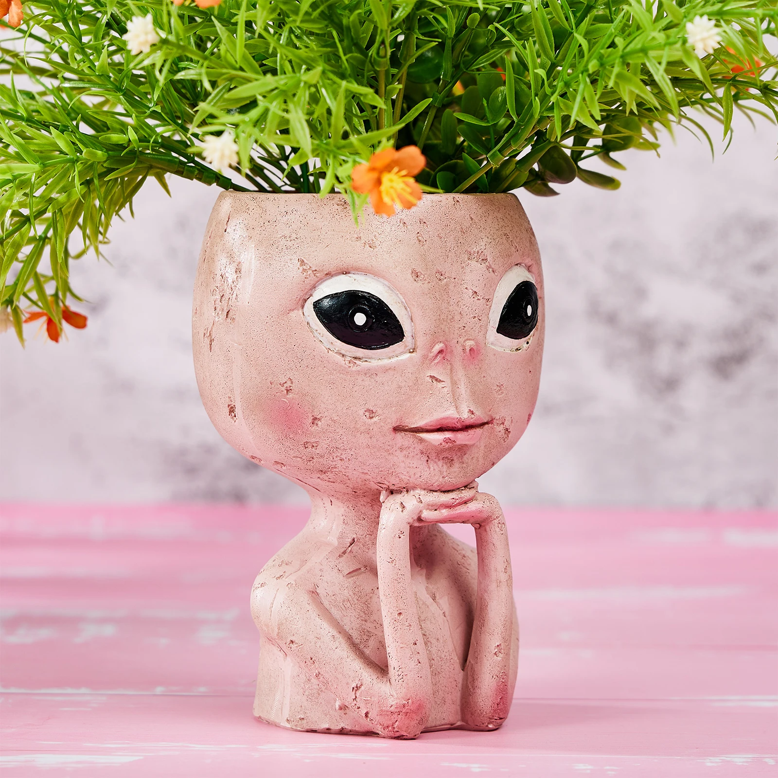 Resin Succulent Flower Pot Imitation Character Plant Flower Pot ...