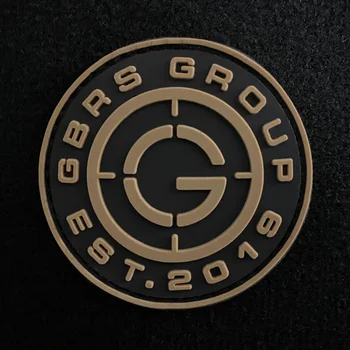 Gbrs 전술 조끼 소형 라운드 라벨 PVC 매직 패치 암밴드 견장, 5cm