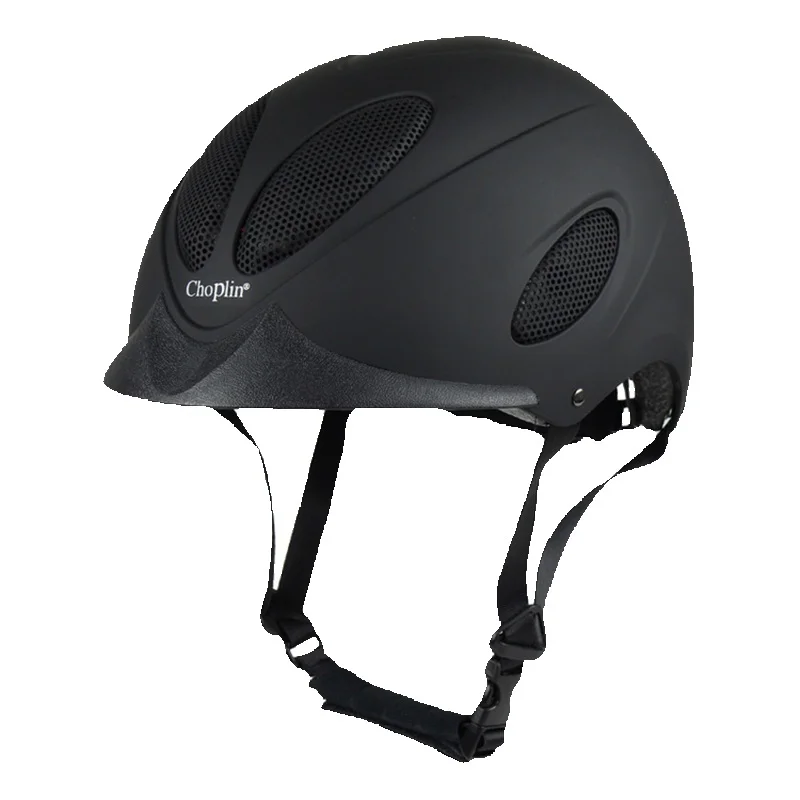 Professional-Equestrian-Horse-Riding-Helmet-Black-Half-Cover-Safety ...