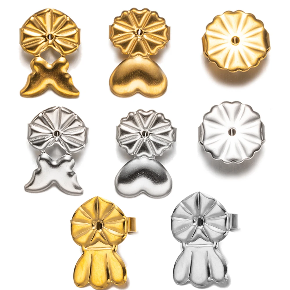 10Pair-Stainless-Steel-Ear-Lifter-Post-Earring-Earlobe-Support ...