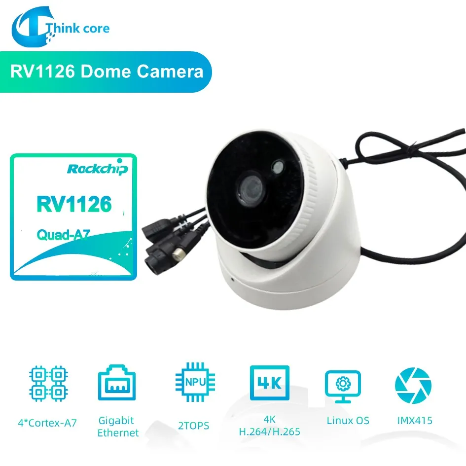 Rockchip RV1126 IP camera 8MP 4K CMOS POE Waterproof Night Vision ONVIF ...