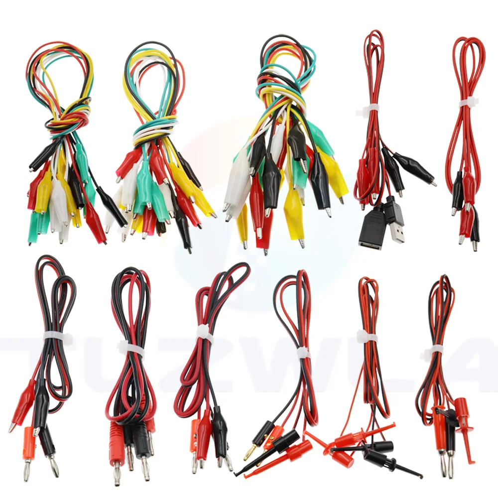 Double-Headed-Crocodile-Test-Clip-4MM-Gold-Plated-Plug-Turn-Alligator ...