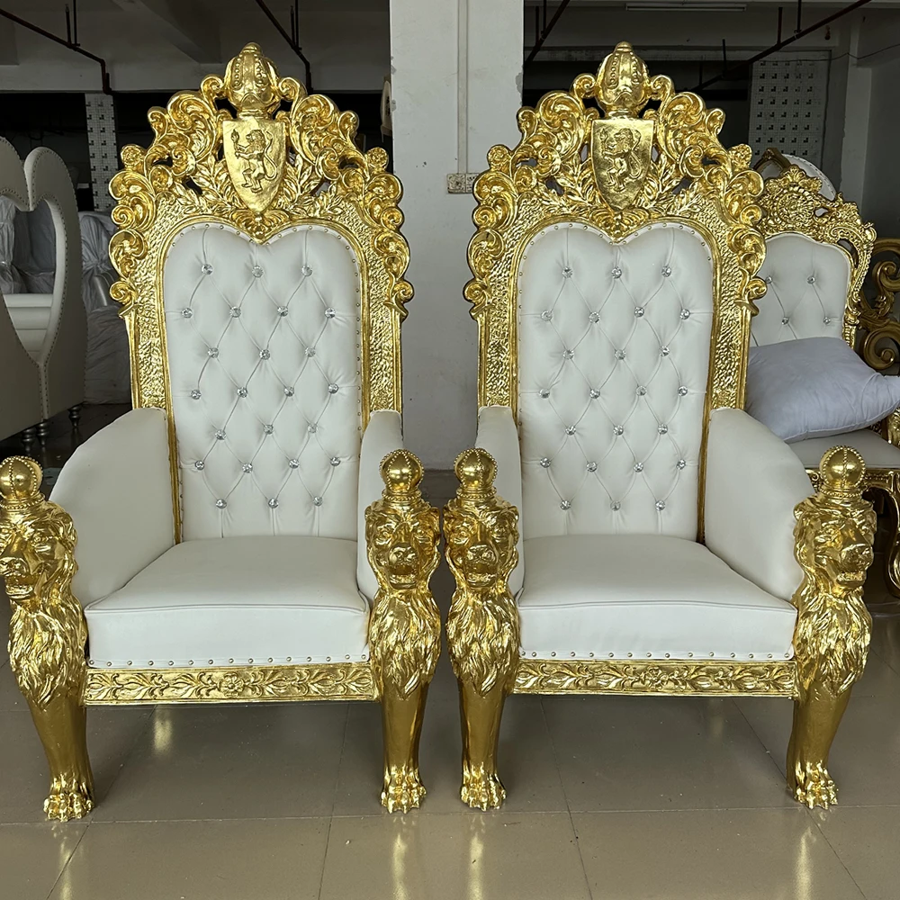 Wedding-Gold-Royal-King-Throne-Chair-For-Queen-High-Back-Chairs-For ...