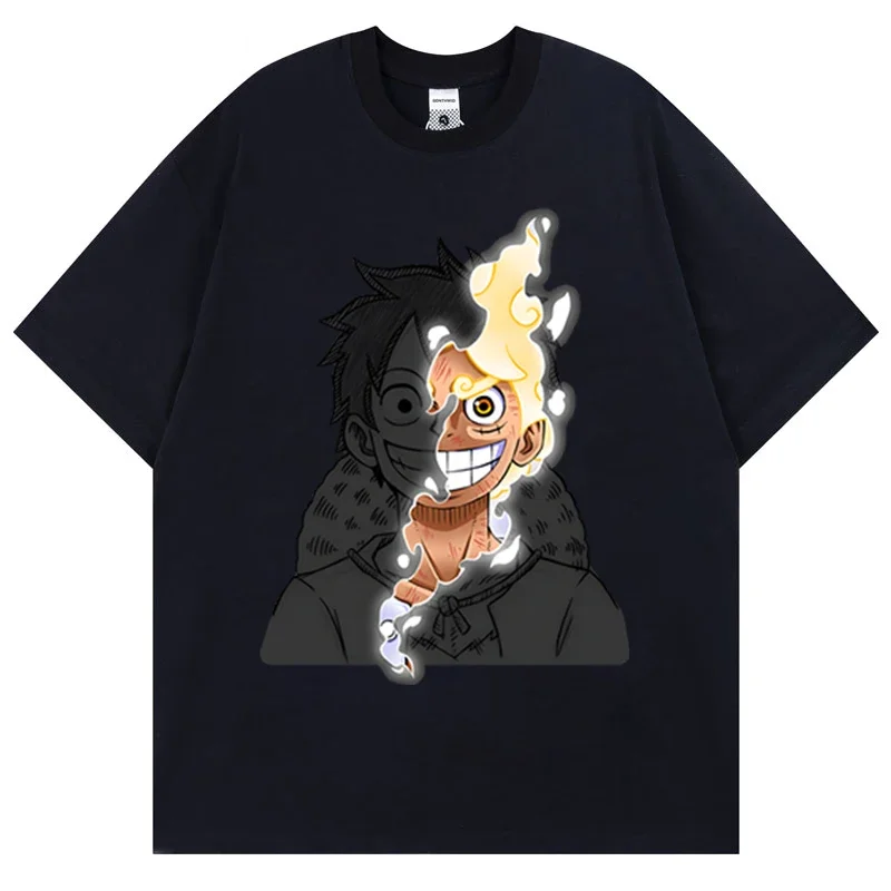 Anime-Gear5-Nika-Men-s-T-Shirts-Hip-Hop-T-Shirt-Cotton-Shits-Cartoon ...