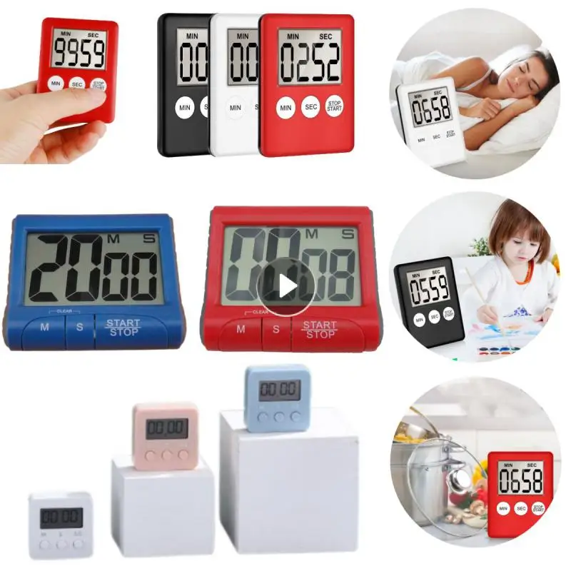Kitchen-Timer-Magnetic-Cooking-Digital-LED-Display-Loud-Alarm-Minute ...