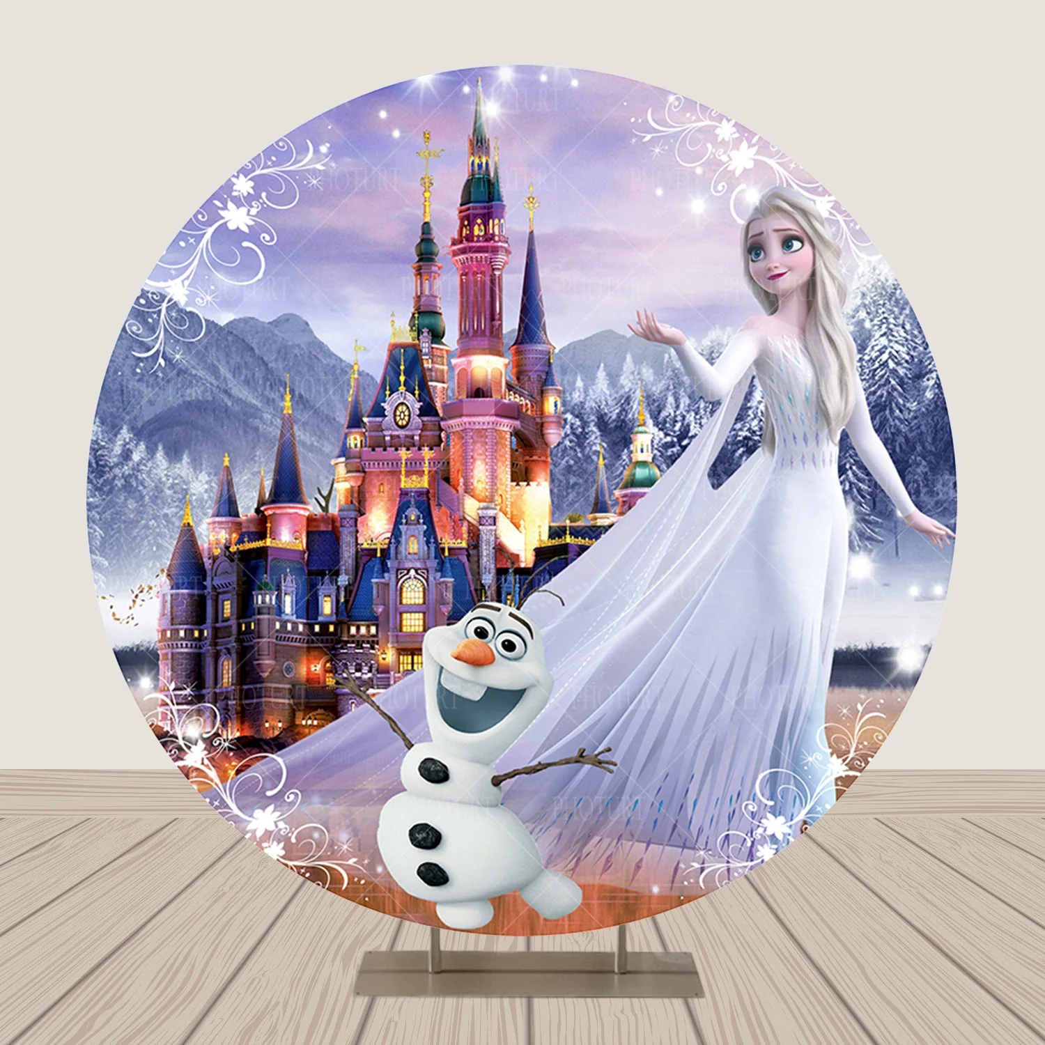 Round Frozen Elsa Wallpaper