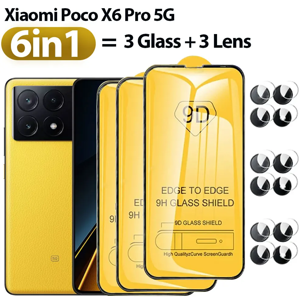 Protector-de-pantalla-de-cubierta-completa-6-en-1-para-Xiaomi-Poco-X6 ...