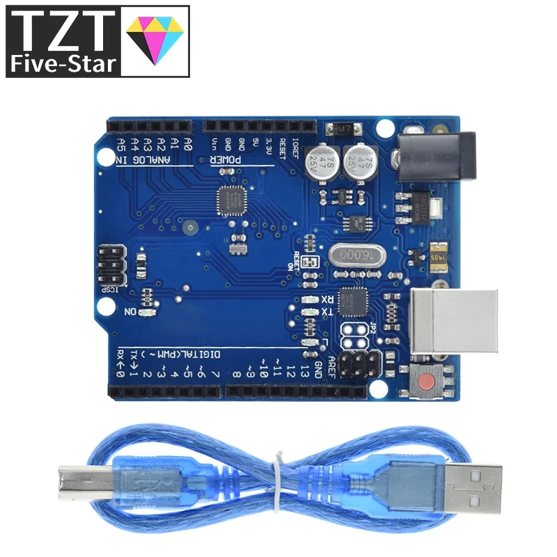 UNO R3 caja oficial ATMEGA16U2 Chip de ATMEGA328P MU Original con Cable ...